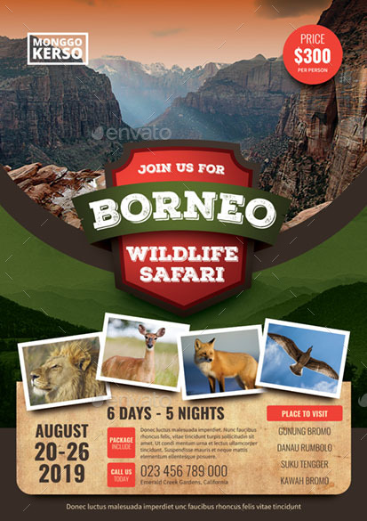 Wildlife Safari, Print Templates | GraphicRiver
