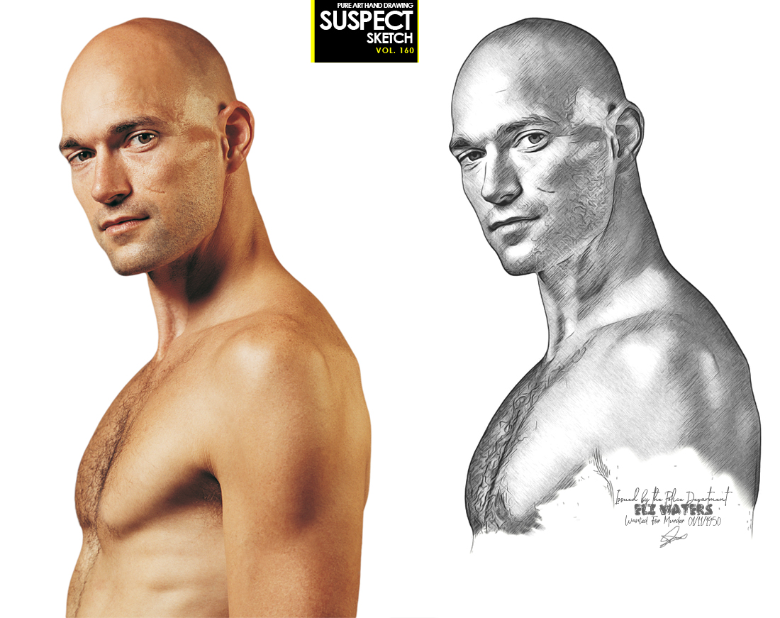 Pure Art Hand Drawing 160 – Suspect Sketch, Add-ons | GraphicRiver