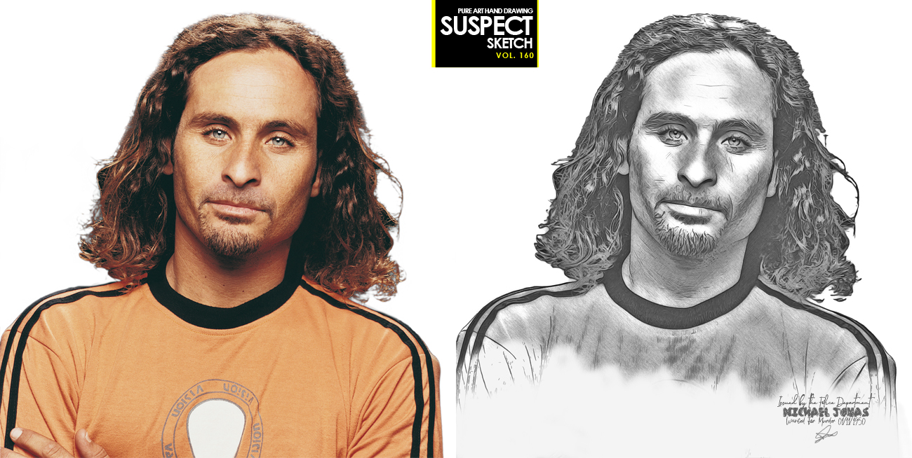 Pure Art Hand Drawing 160 – Suspect Sketch, Add-ons | GraphicRiver