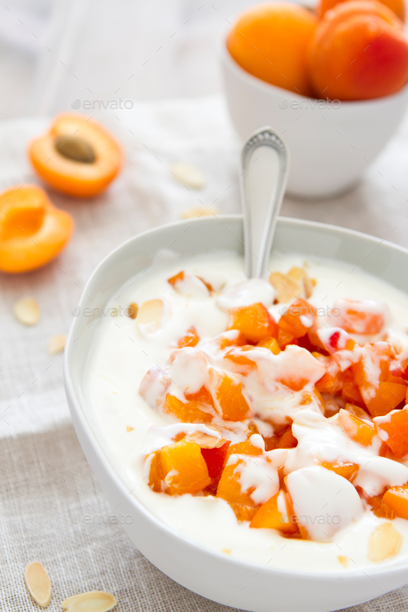 Yogurt With Apricots Stock Photo by leftmade | PhotoDune
