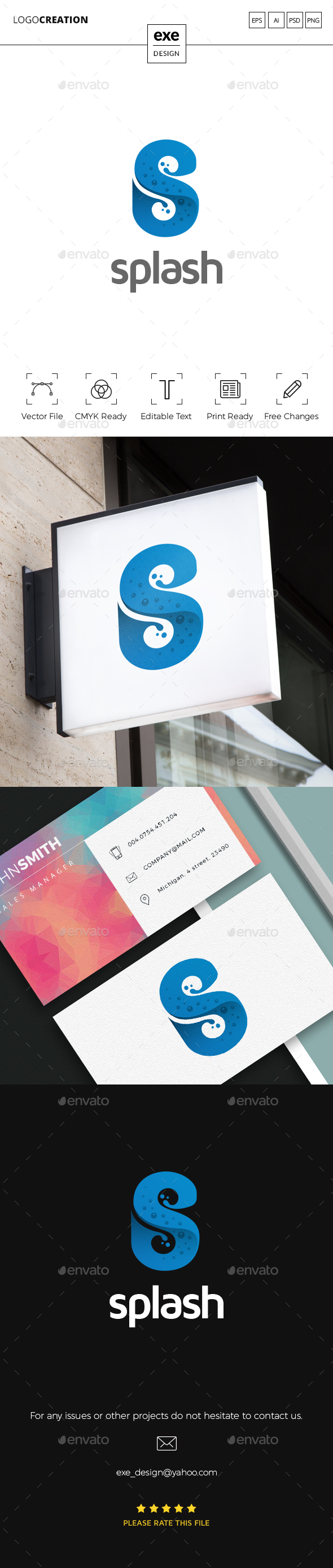 Splash Logo, Logo Templates | GraphicRiver