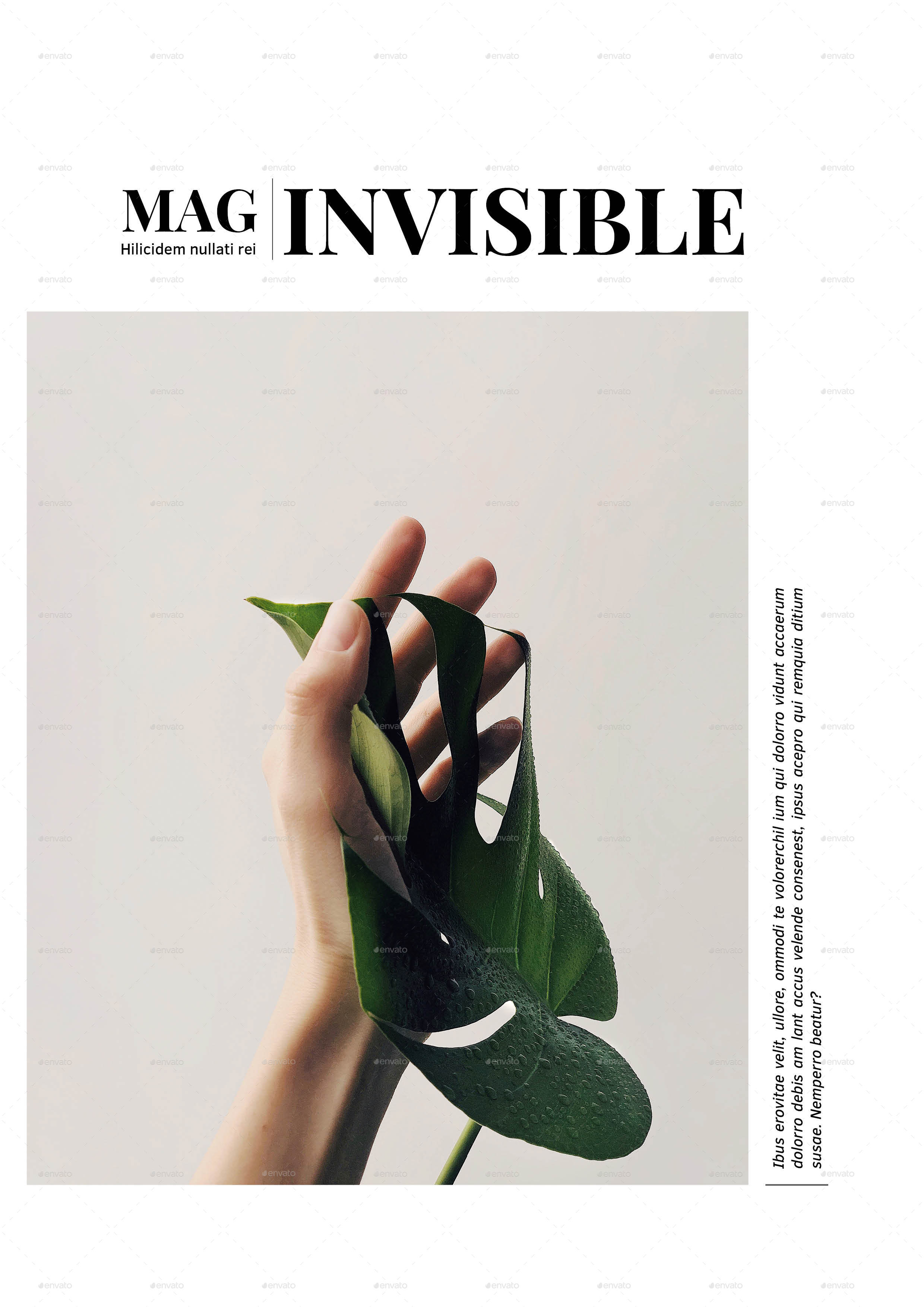 Invisible Magazine Template, Print Templates | GraphicRiver