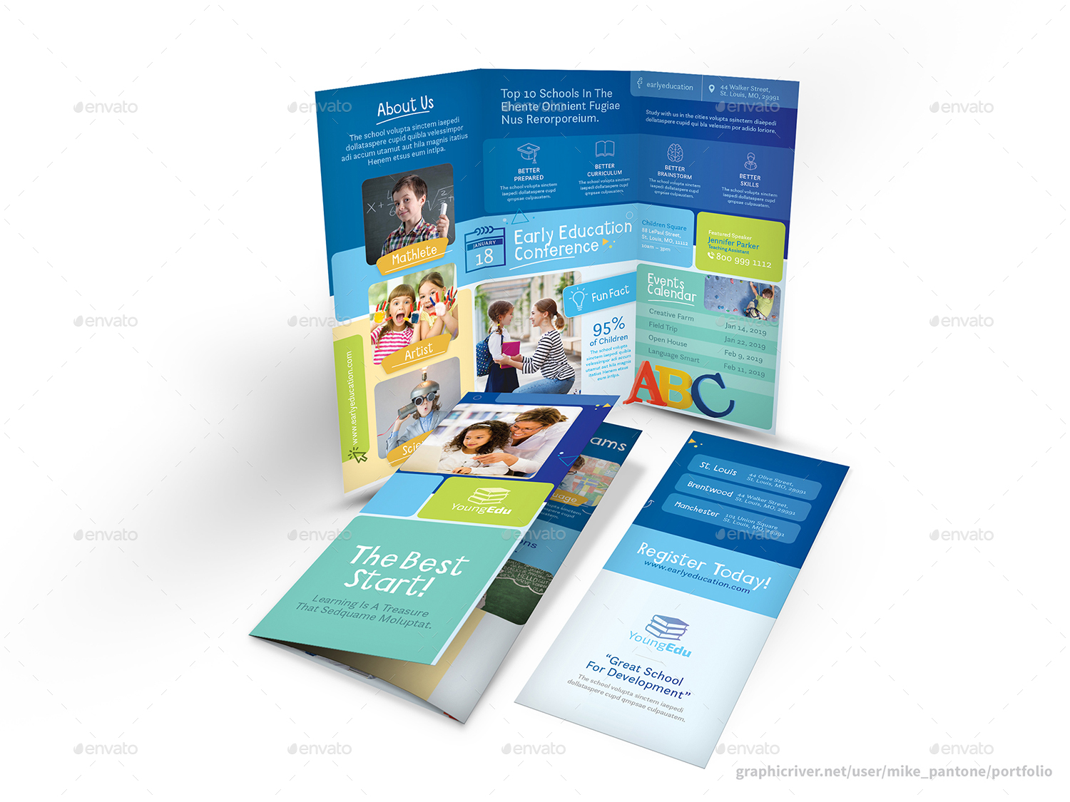 Early Education Trifold Brochure by Mike_pantone | GraphicRiver