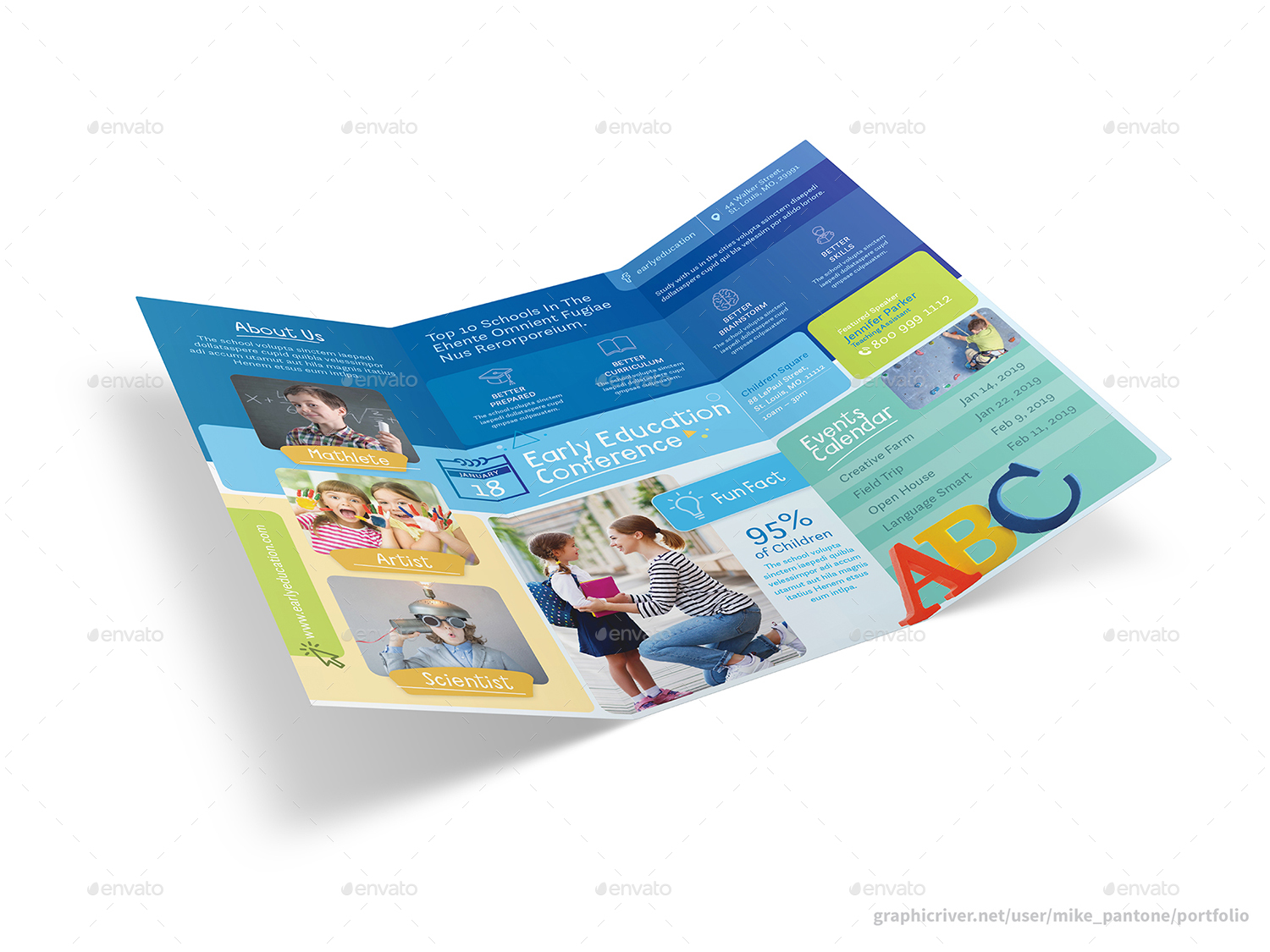 Early Education Trifold Brochure by Mike_pantone | GraphicRiver