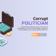 Corrupt Politician Horizontal Banner, Vectors | GraphicRiver