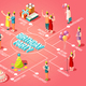 Birthday Party Isometric Flowchart, Vectors | GraphicRiver