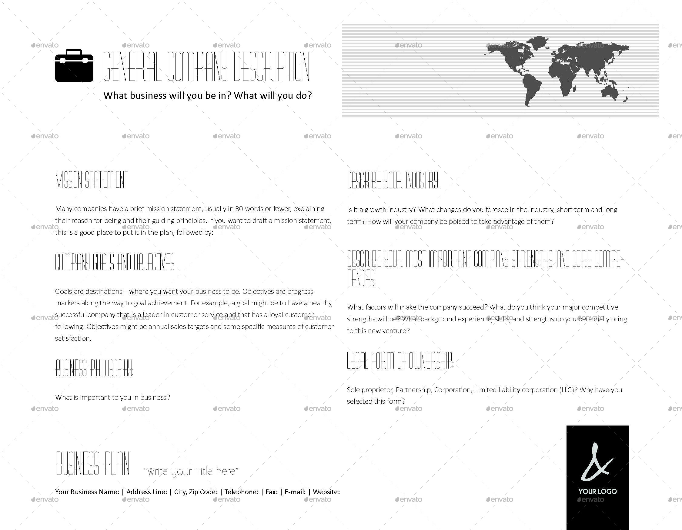 53 Pages Full Business Plan Template - U.S. Letter by Keboto | GraphicRiver