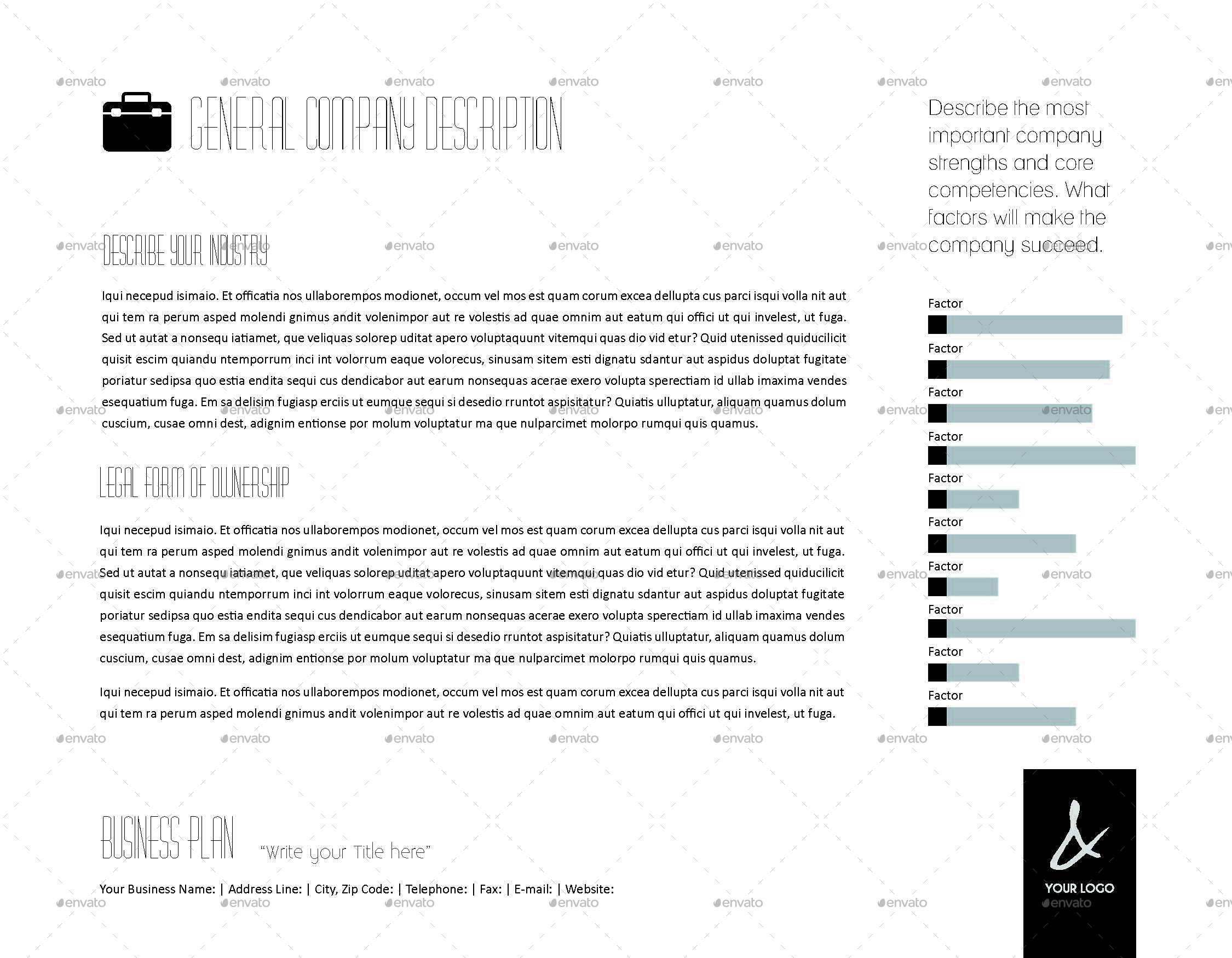 53 Pages Full Business Plan Template - U.S. Letter by Keboto | GraphicRiver