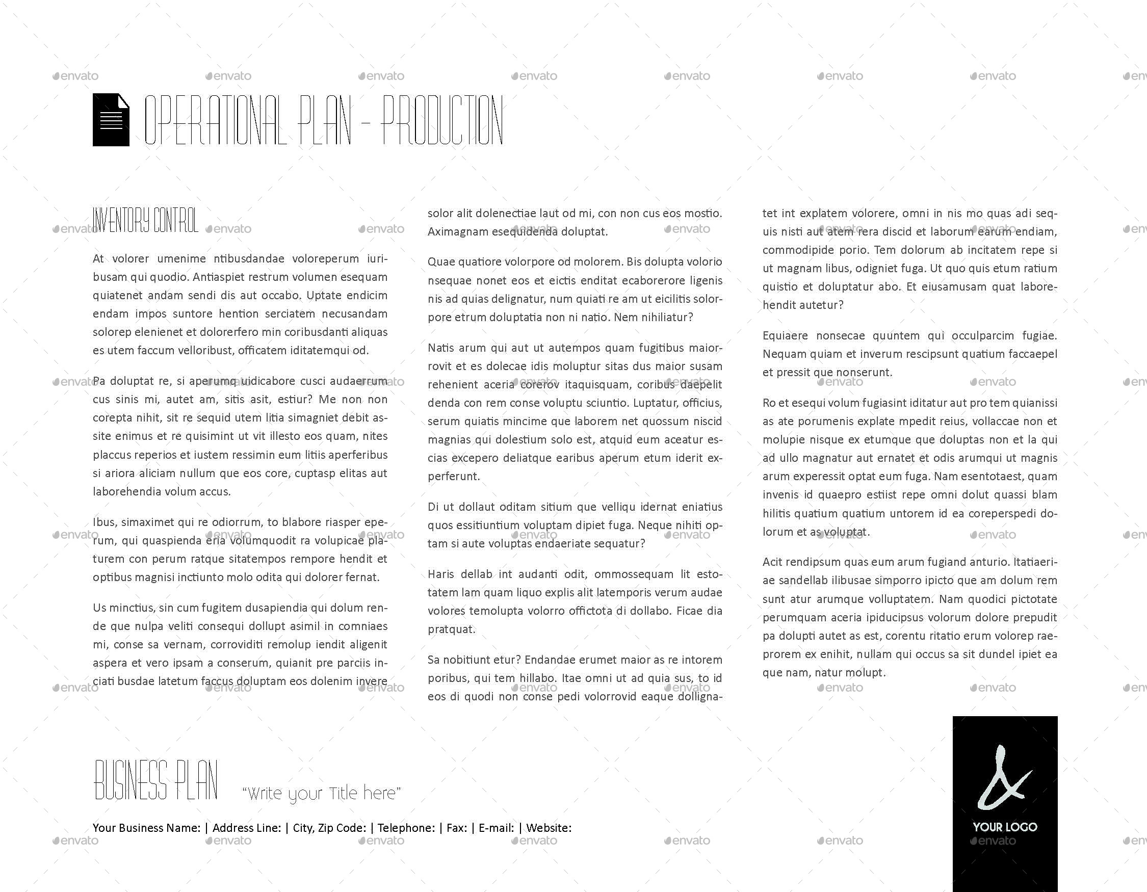 53 Pages Full Business Plan Template - U.S. Letter by Keboto | GraphicRiver