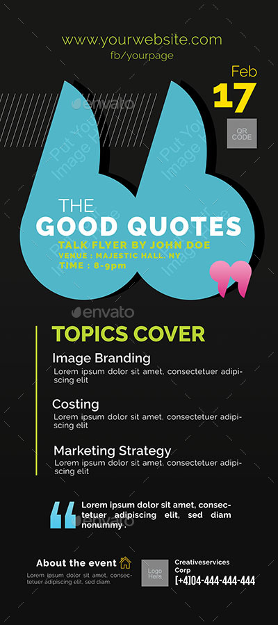 Conference / Talk Event Roll Up Banner, Print Templates | GraphicRiver