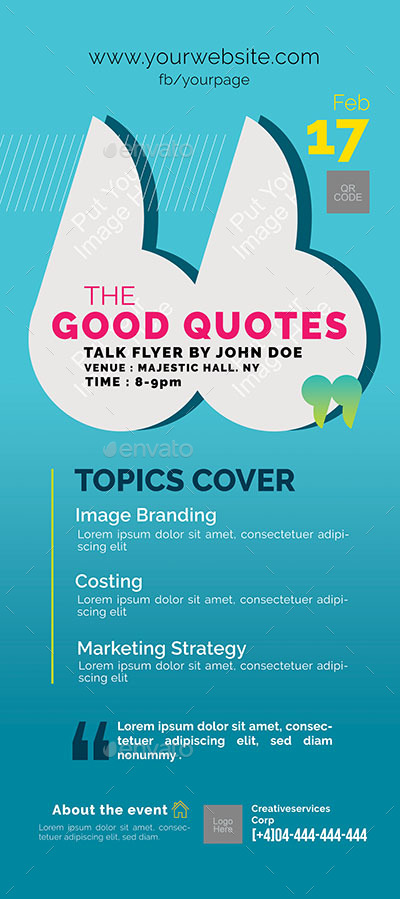 Conference / Talk Event Roll Up Banner, Print Templates | GraphicRiver