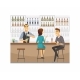 Couple in a Bar - Cartoon People Characters, Vectors | GraphicRiver