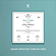 Square Certificate Template 29x29 by Keboto | GraphicRiver