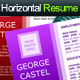 Horizontal Resume with 04 Colour Combination, Print Templates ...