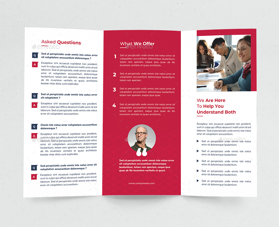 Learn Language Trifold Brochure, Print Templates | GraphicRiver