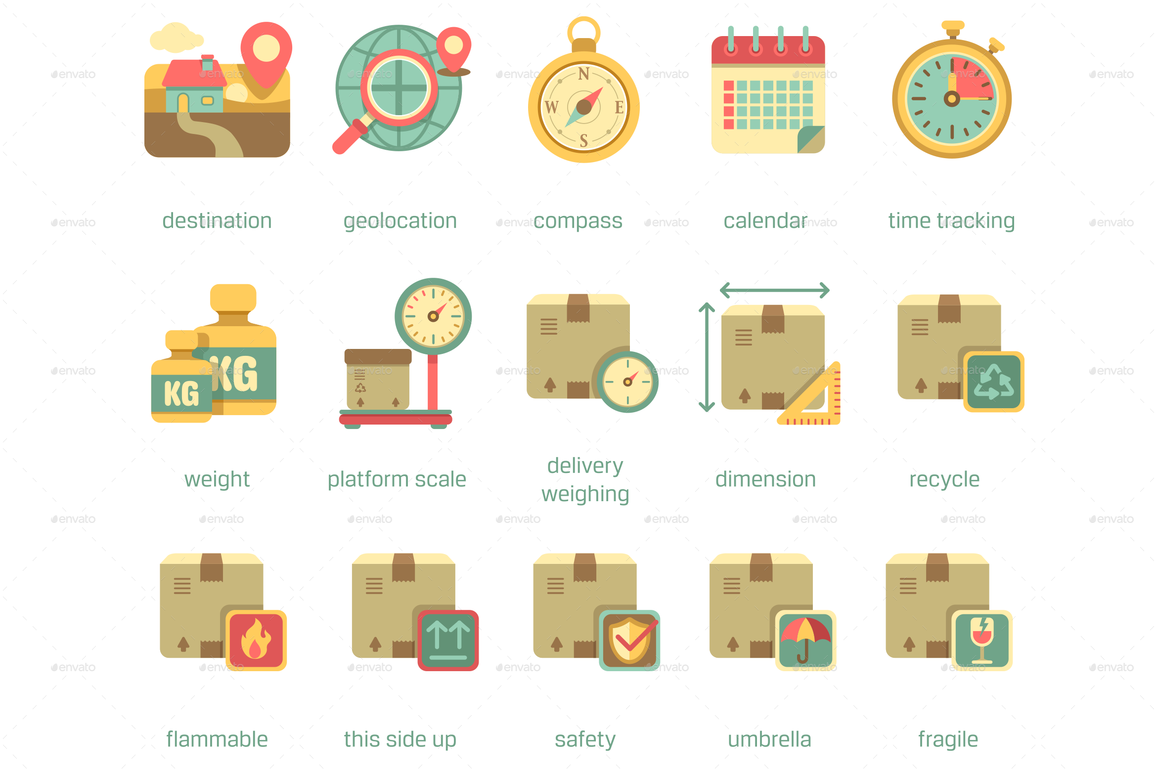 Logistics Icons, Icons | GraphicRiver