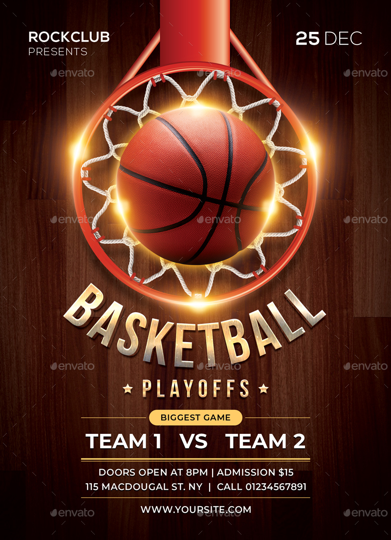 Basketball Flyer, Print Templates | GraphicRiver