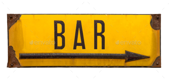 Isolated Rustic Metal Sign For A Bar Stock Photo by mrdoomits | PhotoDune