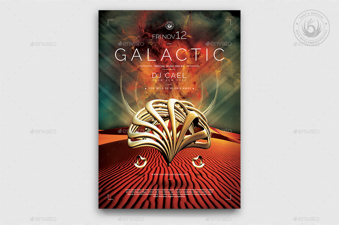 Galactic Sound Flyer Template V1, Print Templates | GraphicRiver