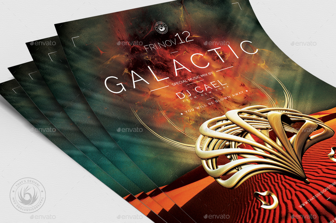 Galactic Sound Flyer Template V1, Print Templates | GraphicRiver
