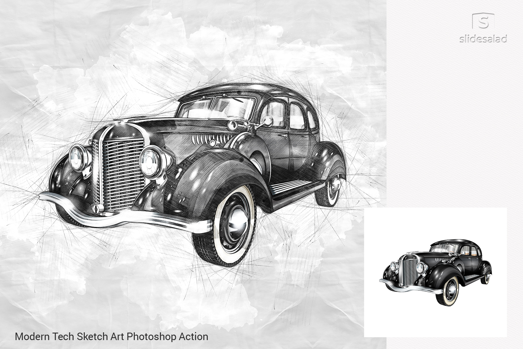 Modern Tech Sketch Art Photoshop Action, Add-ons | GraphicRiver