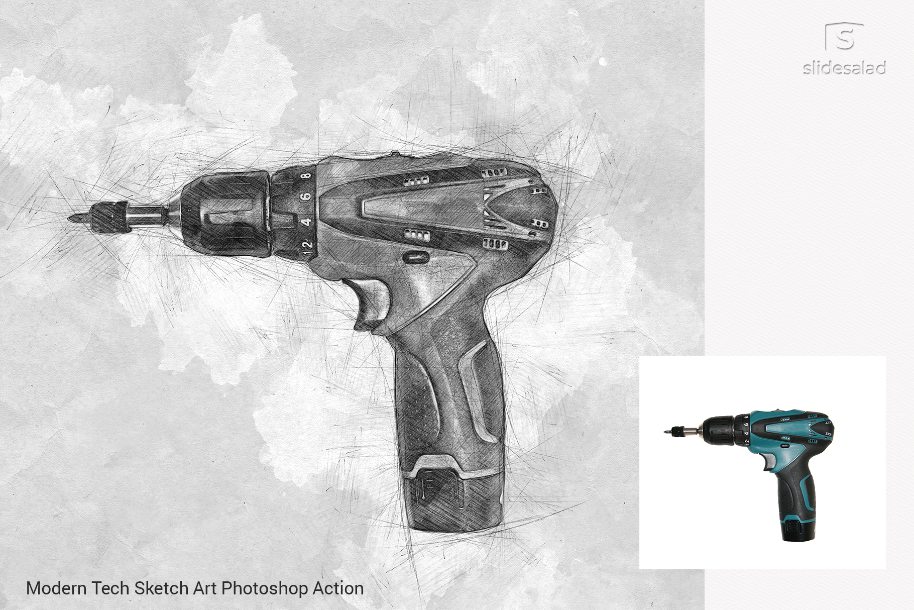 Modern Tech Sketch Art Photoshop Action, Add-ons | GraphicRiver