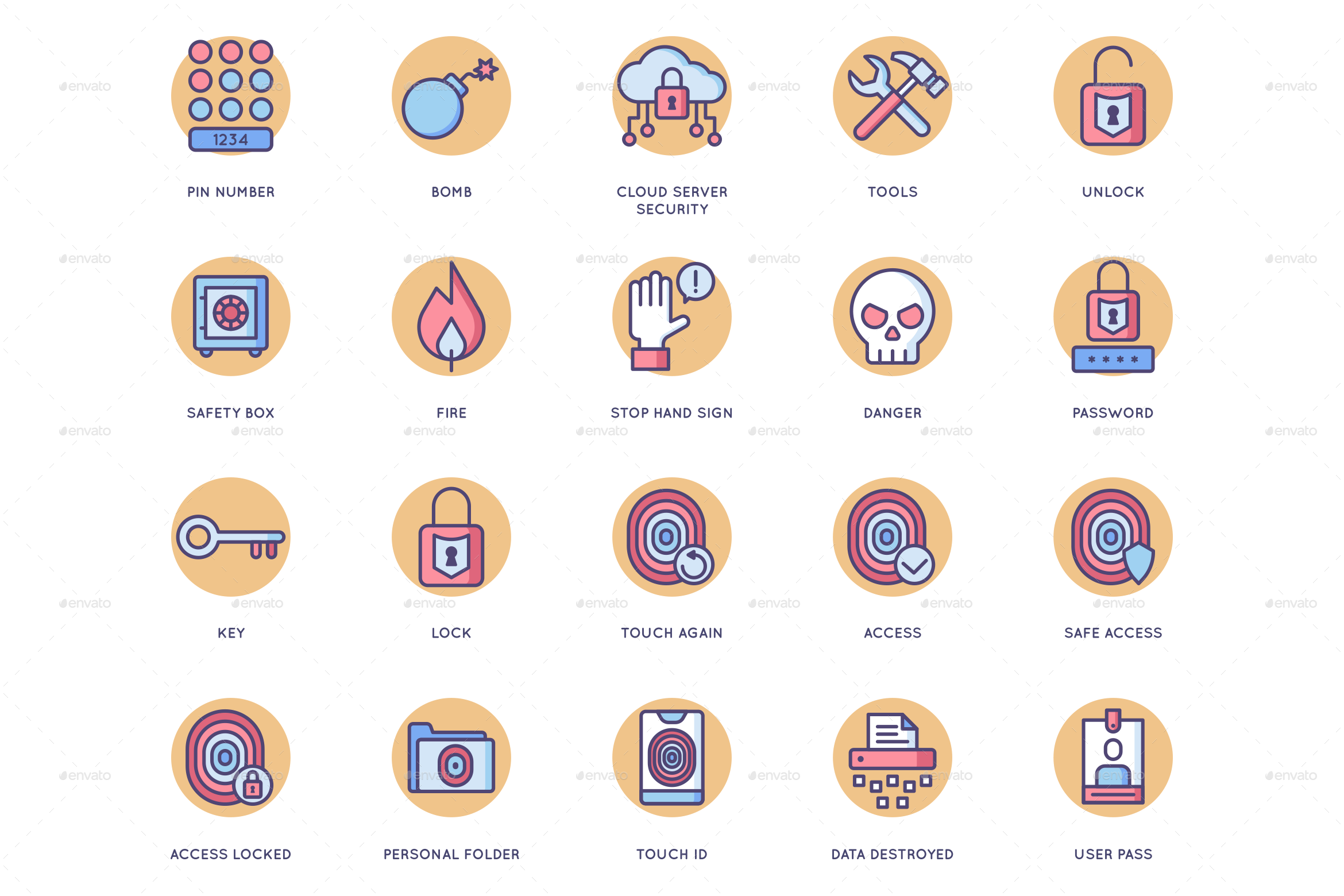 IT Security Icons, Icons | GraphicRiver