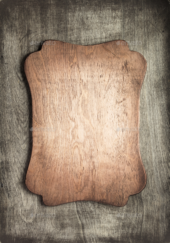 retro sign board at wooden background Stock Photo by seregam | PhotoDune