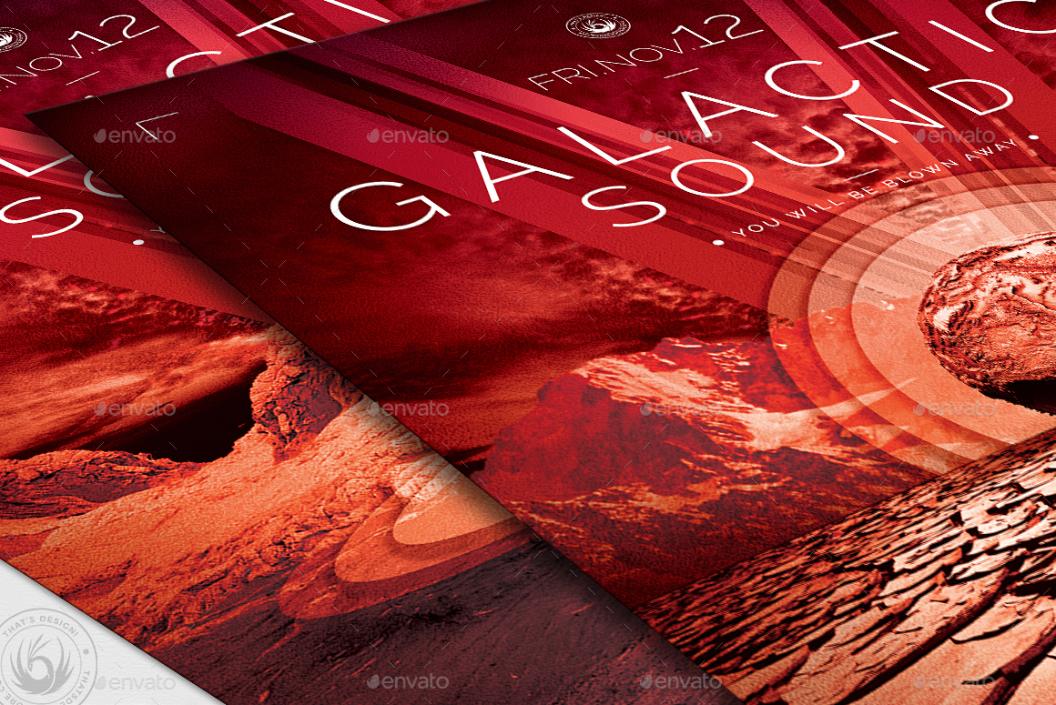 Galactic Sound Flyer Template V3, Print Templates | GraphicRiver