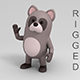 Rigged Cartoon Raccoon by BariaCG | 3DOcean
