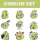 Cartoon Dim Sum Sticker Set, Vectors | GraphicRiver