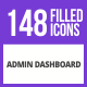 148 Admin Dashboard Filled Low Poly Icons, Icons | GraphicRiver