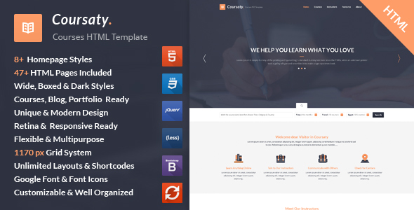 Coursaty - Courses HTML Template by iSeada | ThemeForest