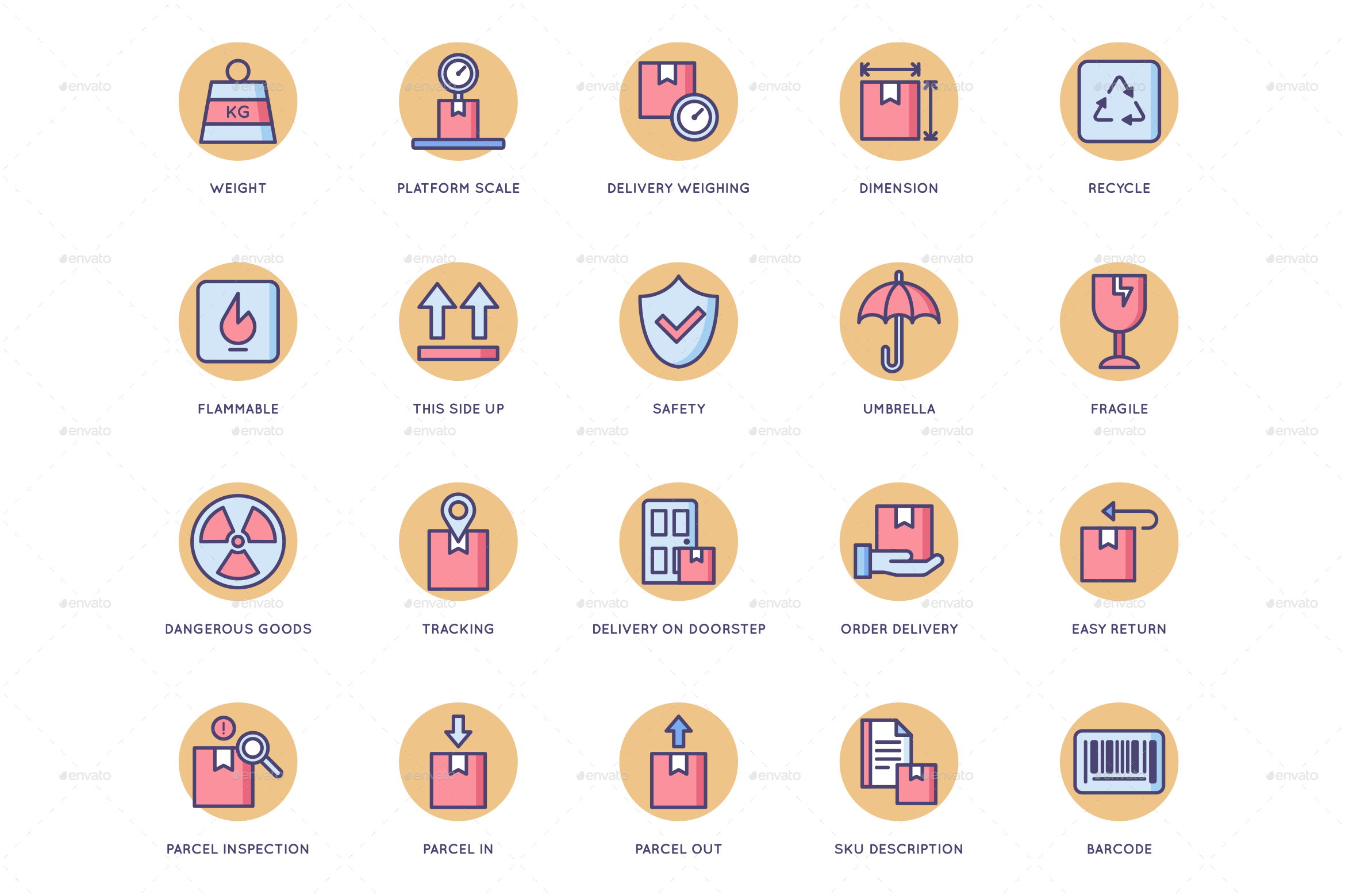 Logistics Icons by Krafted | GraphicRiver