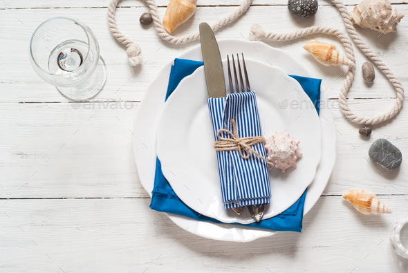 Marine table setting Stock Photo by Nadianb | PhotoDune
