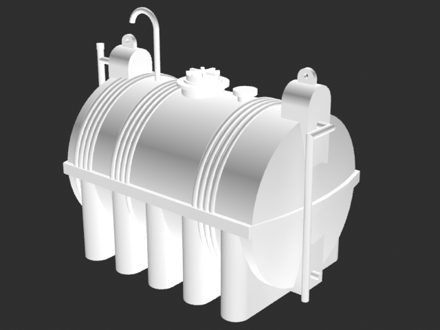 Horizontal Storage Tank 3000 l by kropion | 3DOcean