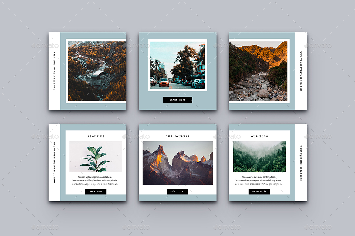 Social Media Post Vol. 12, Web Elements | GraphicRiver