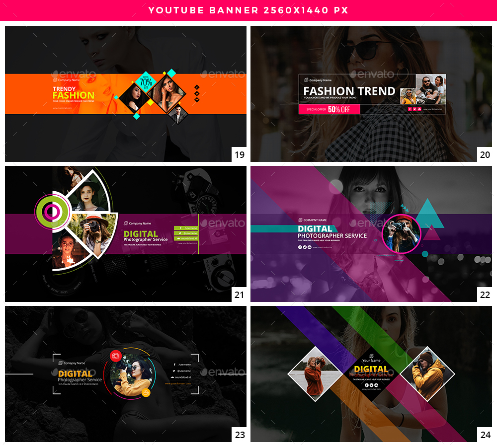 Youtube Cover Banners, Web Elements | GraphicRiver