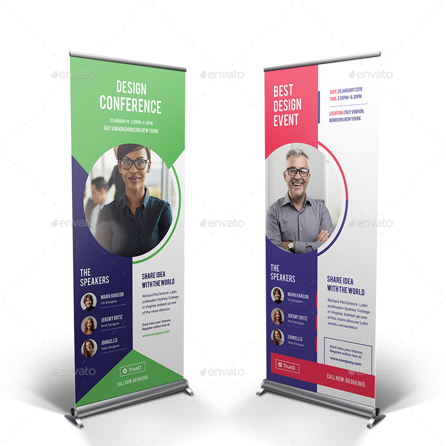 Conference & Event Roll-up Banners, Print Templates | GraphicRiver