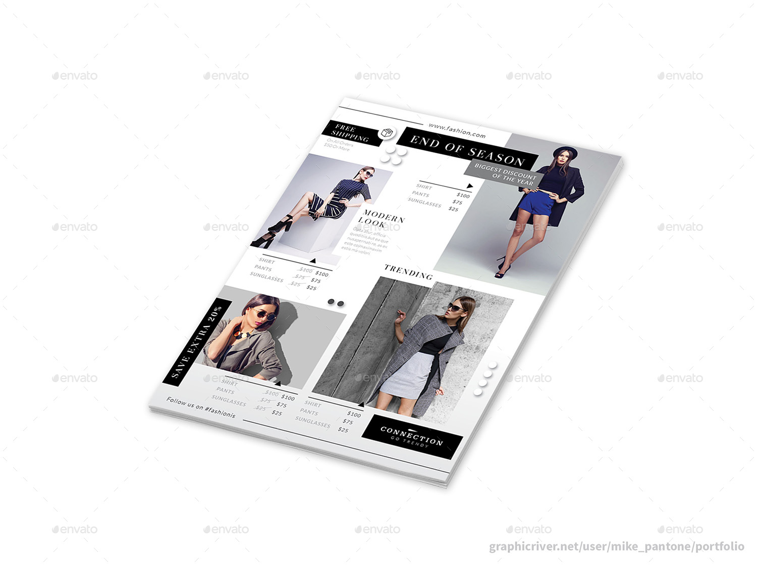Fashion Shop Sale Flyers – 4 Options, Print Templates | GraphicRiver