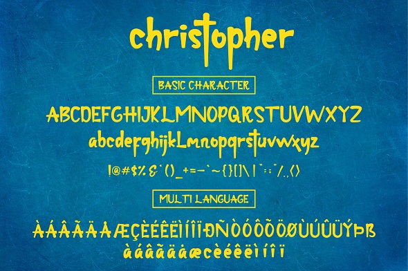 Christopher Font and texture version, Fonts | GraphicRiver