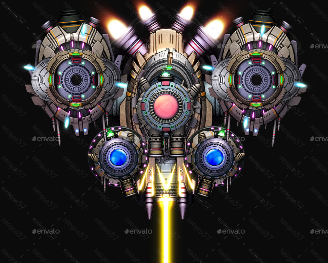 Space Ship Pack Bosses Vol 1, Game Assets | GraphicRiver
