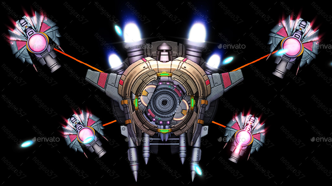 Space Ship Pack Bosses Vol 1, Game Assets | GraphicRiver