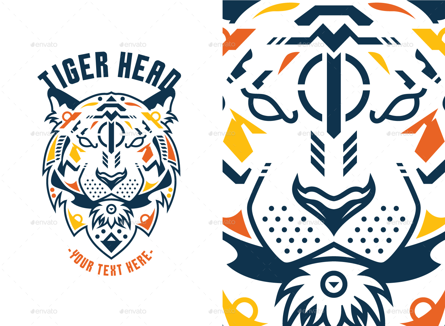 Unique Tiger Head T-Shirt Design, T-Shirts | GraphicRiver