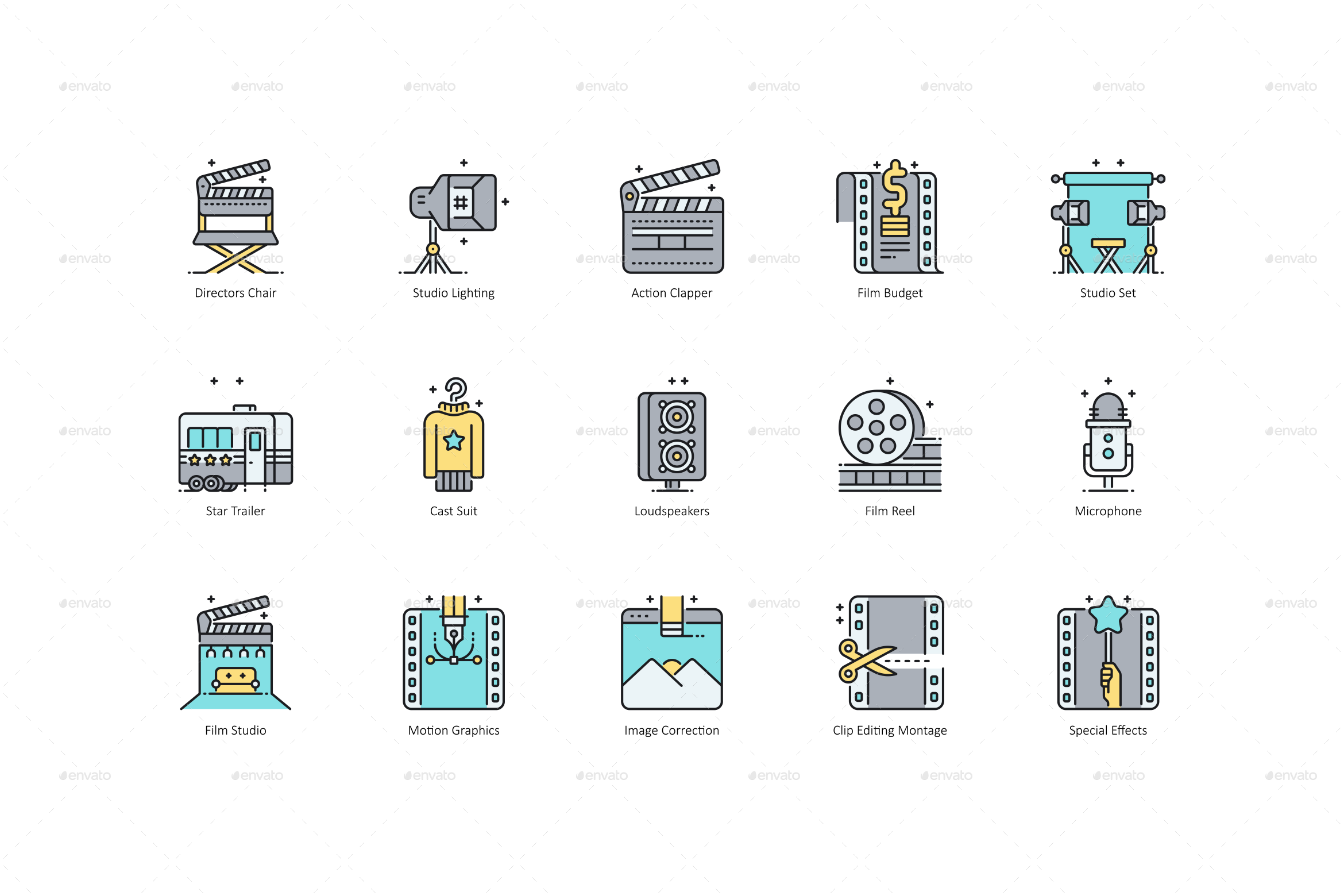 Video Production Icons, Icons | GraphicRiver