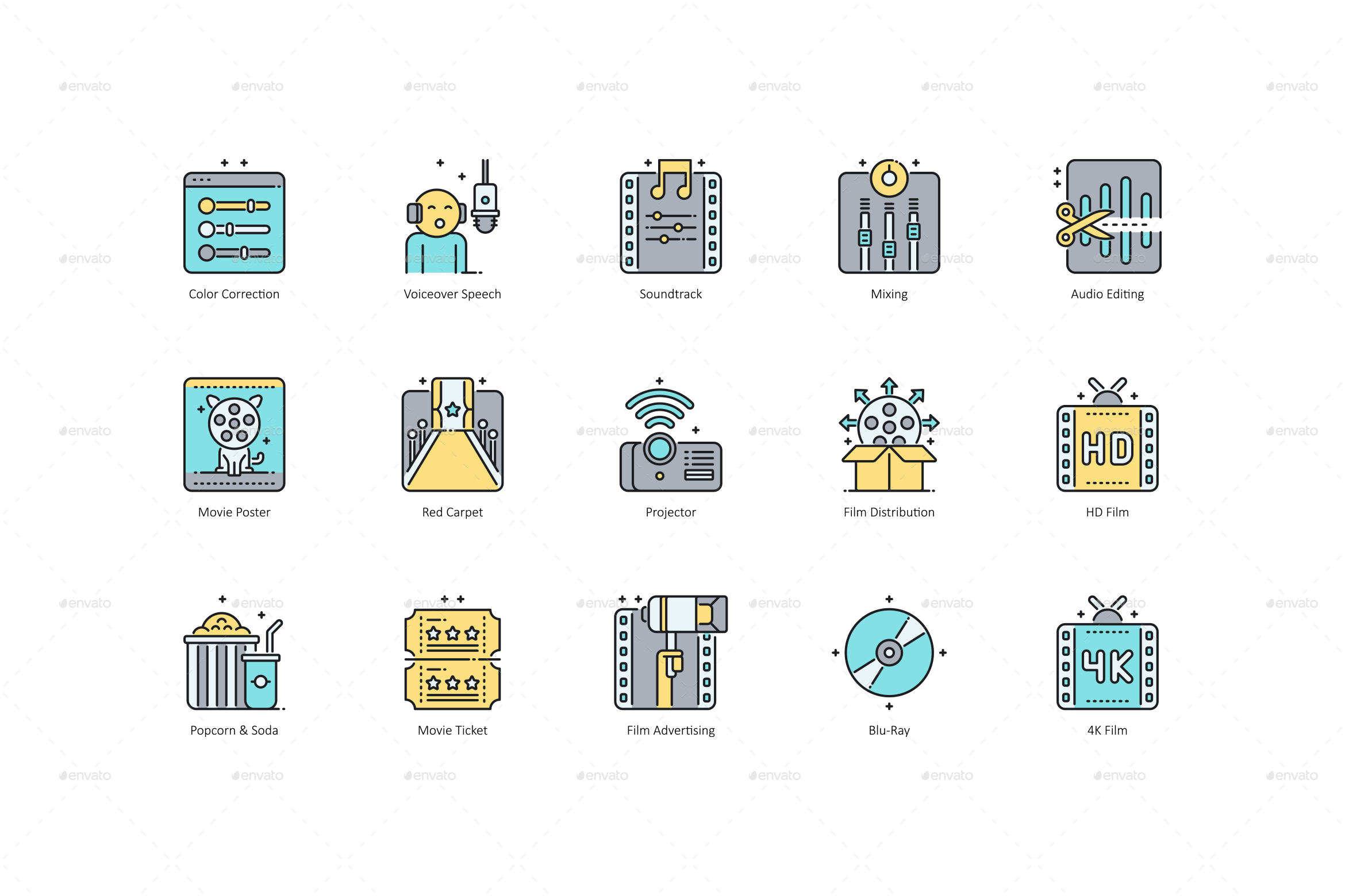 Video Production Icons, Icons | GraphicRiver