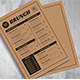 Retro Menus With Kraft Paper, Print Templates | GraphicRiver