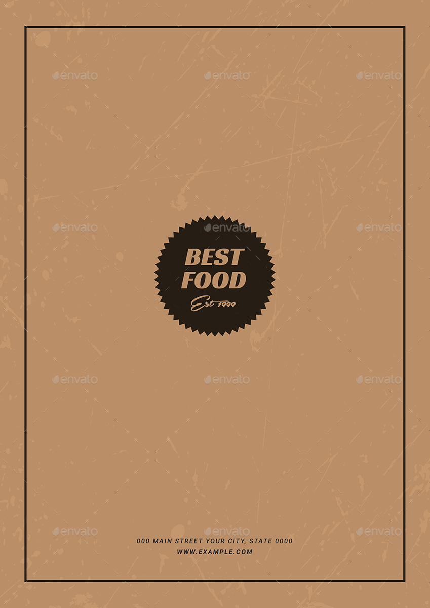 Retro Menus With Kraft Paper, Print Templates | GraphicRiver