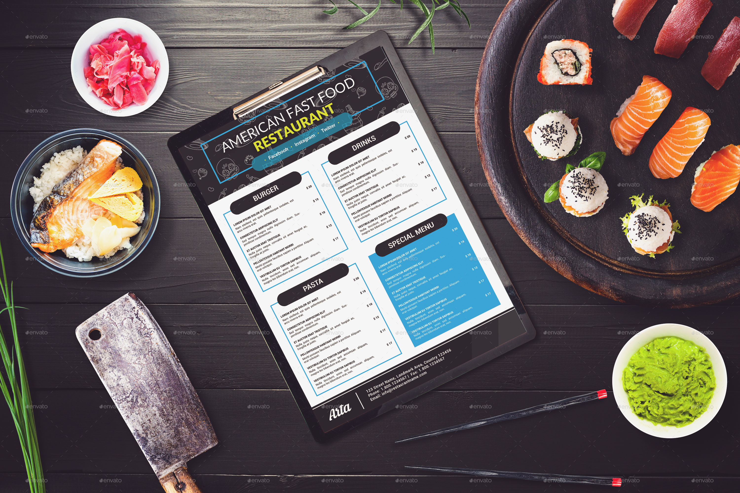 Food Menu Bundle, Print Templates | GraphicRiver