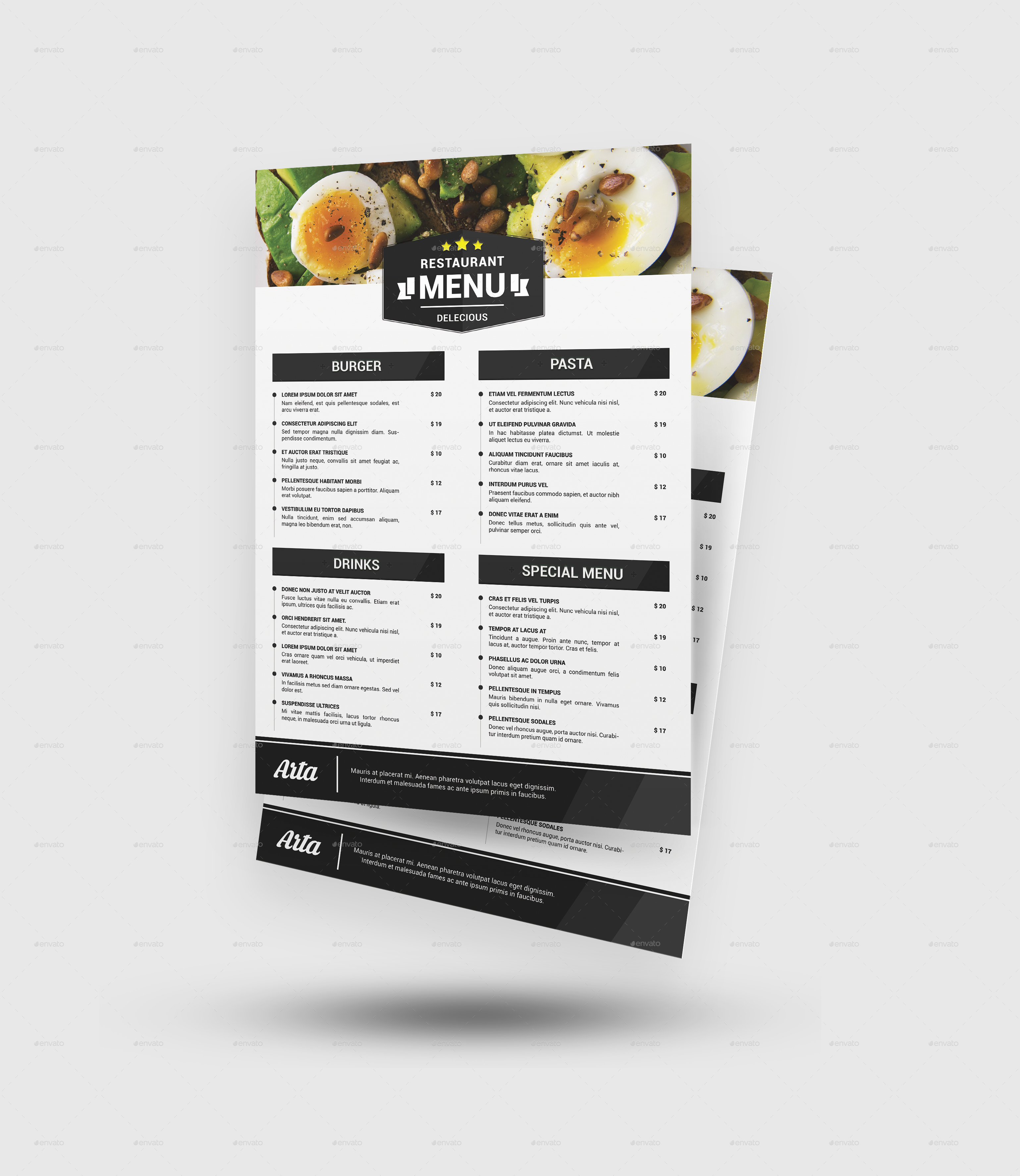 Food Menu Bundle, Print Templates | GraphicRiver